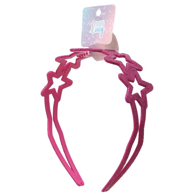 Vincha rigida infantil plastico formita estrella x1u
